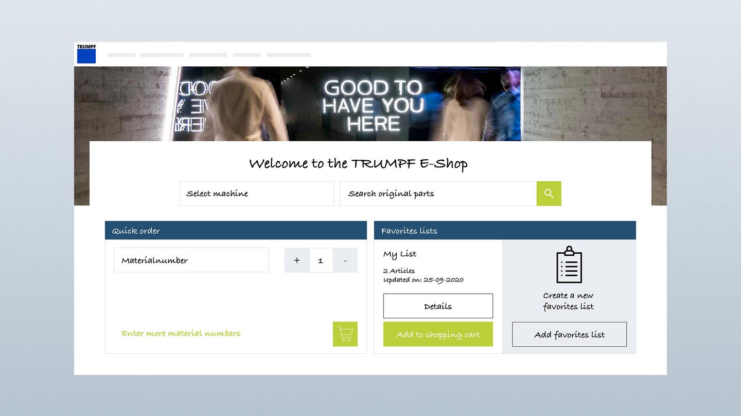 MyTRUMPF User Guide OCI | TRUMPF