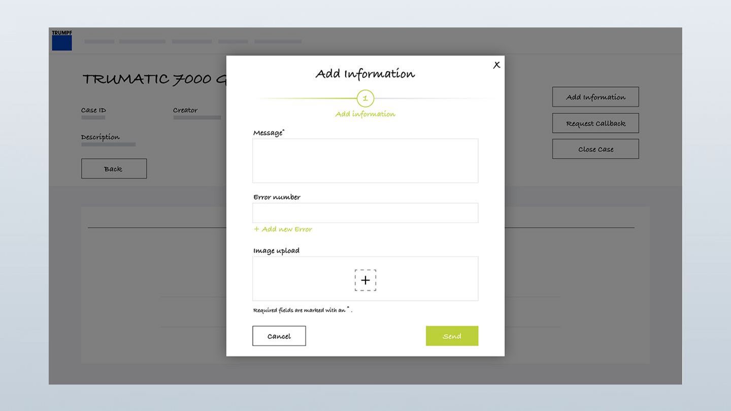 MyTRUMPF User Guide - My service calls | TRUMPF