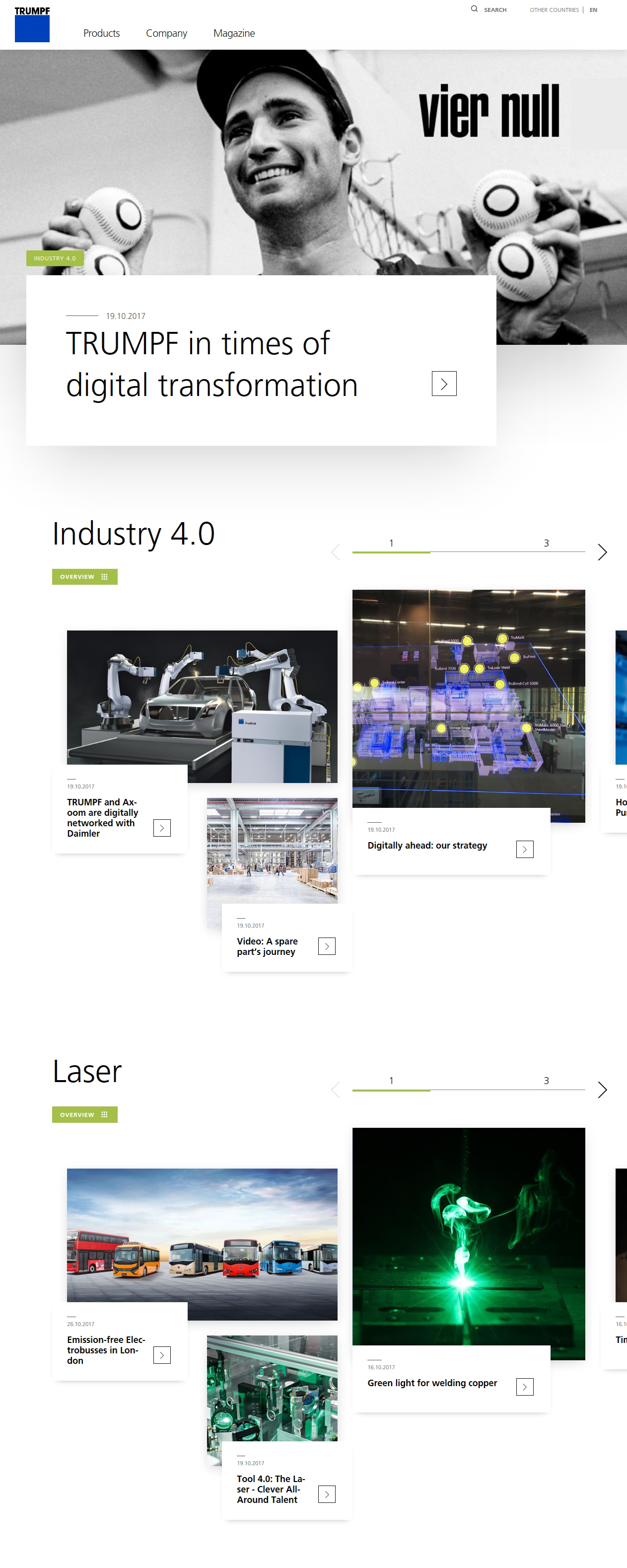 TRUMPF launches a new online magazine | TRUMPF