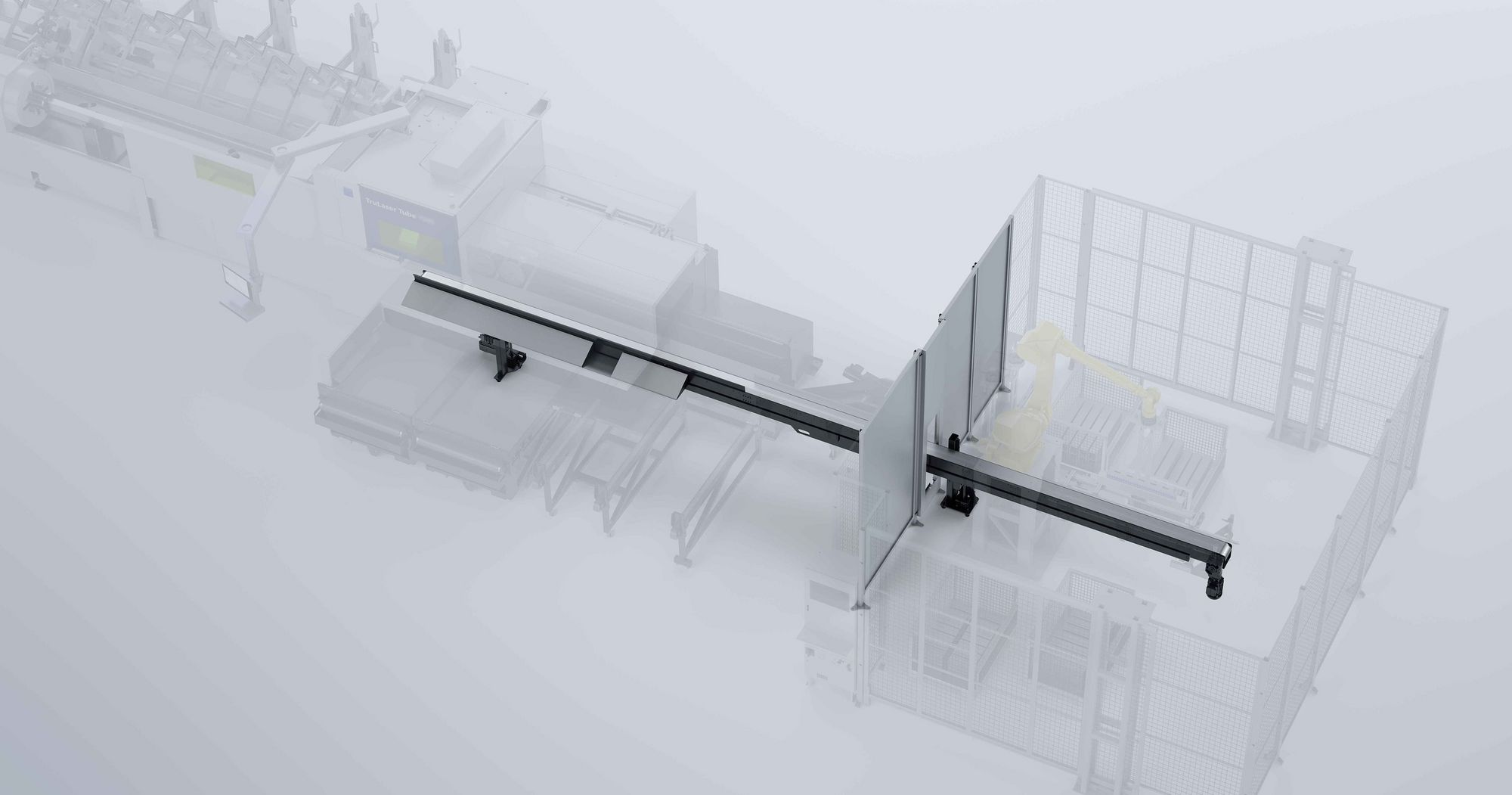 Interface for unloading automation with longitudinal conveyor belt | TRUMPF